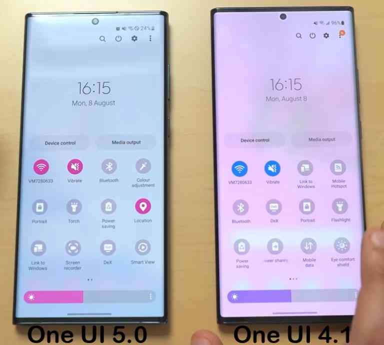 Samsung One UI 5.0 VS One UI 4.1 comparison and review