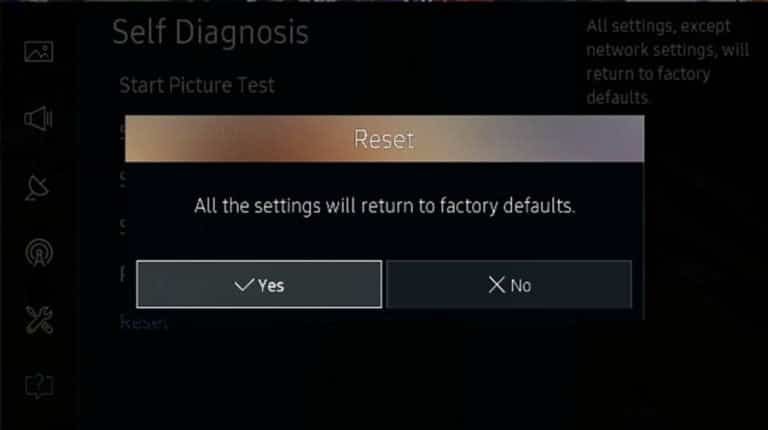 How to reset Samsung TV to factory settings