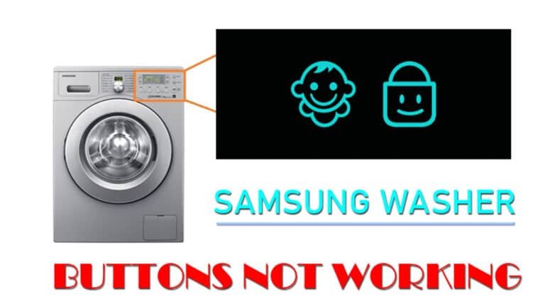Samsung washing machine buttons not working