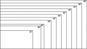 Samsung 55 inch TV dimensions with width & height