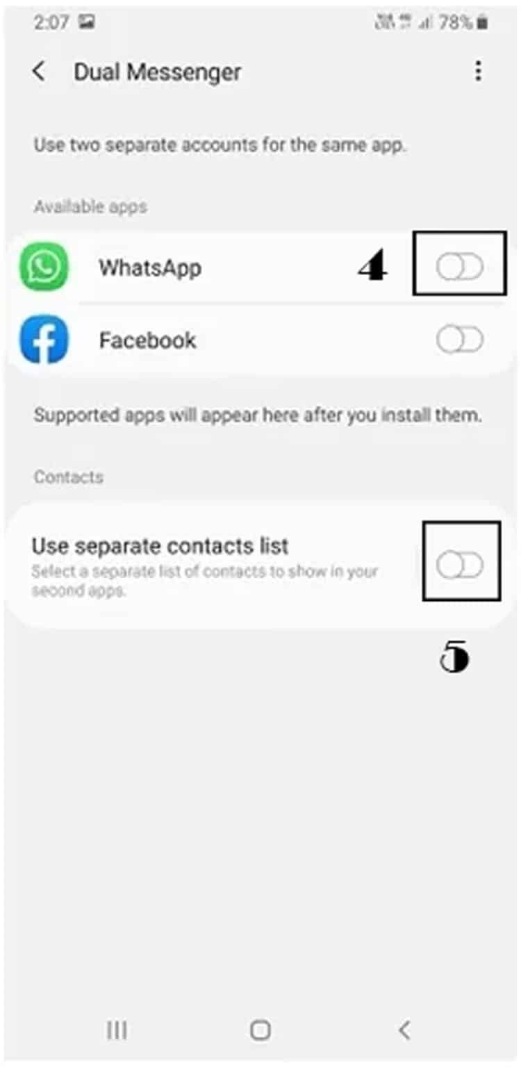 How to use dual WhatsApp in Samsung