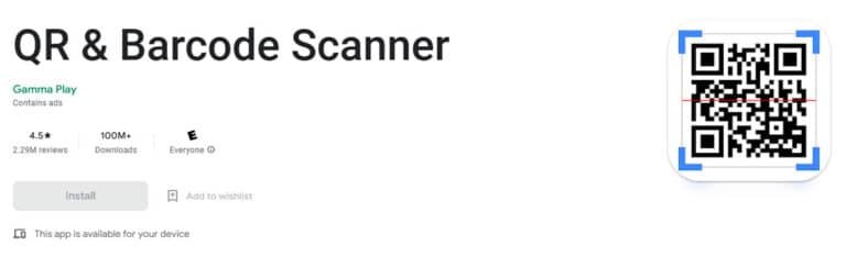 Samsung QR code scanner missing Apk download