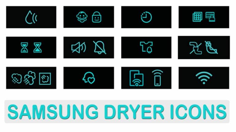 Samsung dryer display symbols & icon meaning