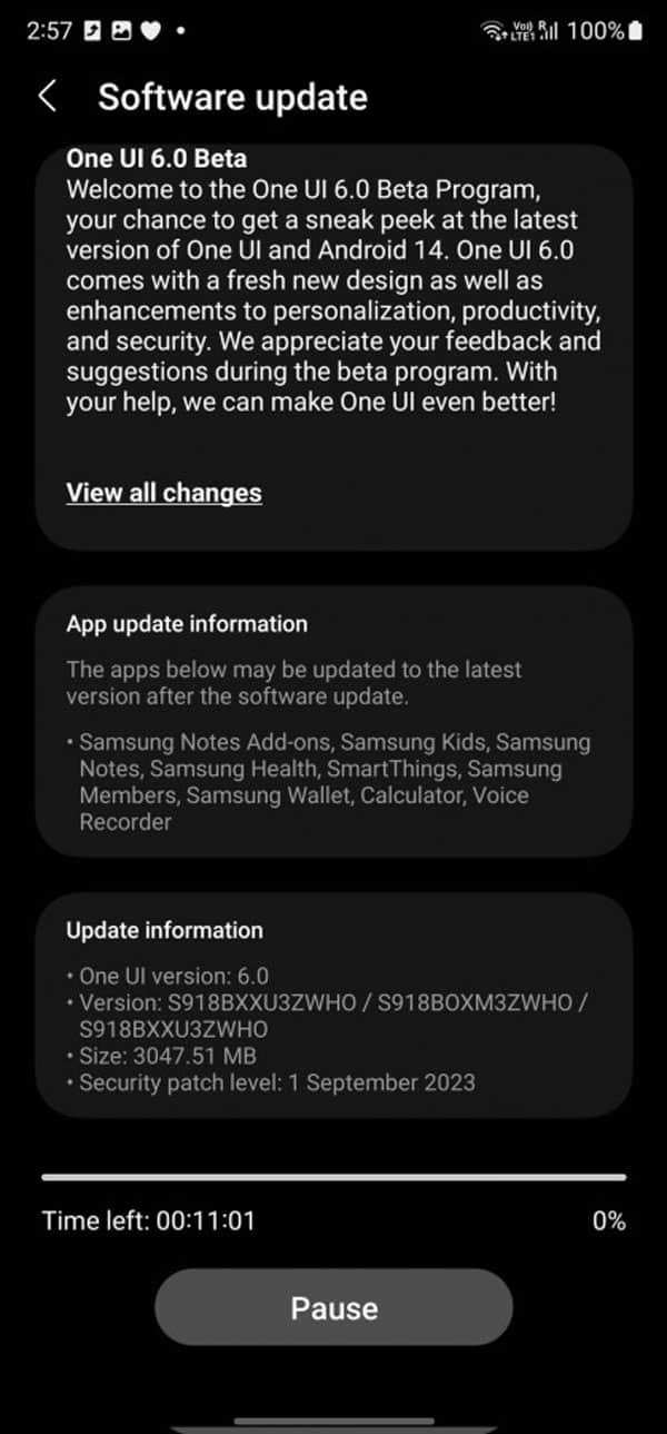 Samsung started rolling out One UI 6 update for these devices